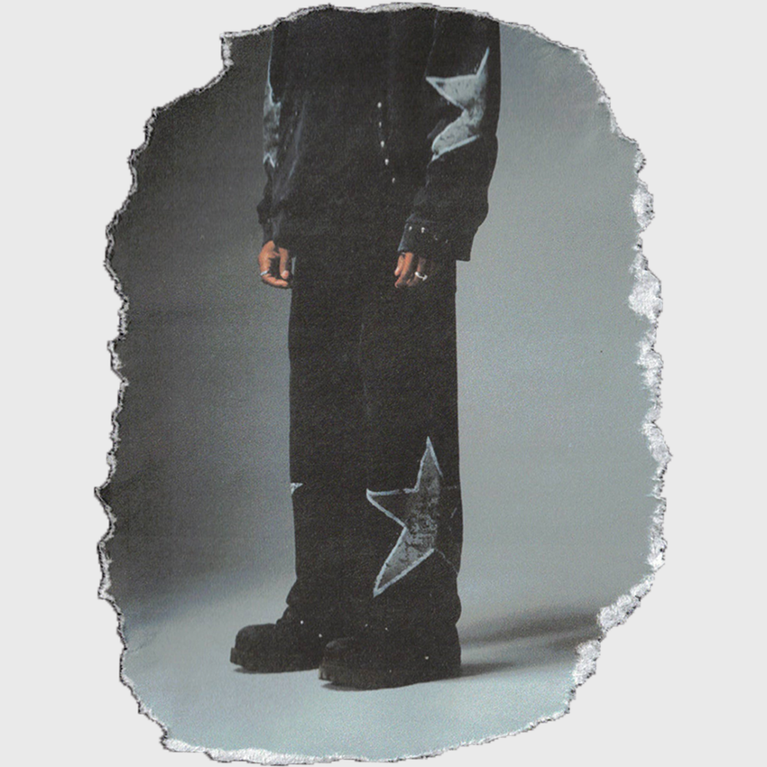 STAR STUDDED SWEATPANTS [BLACK] – VAGUE Studios